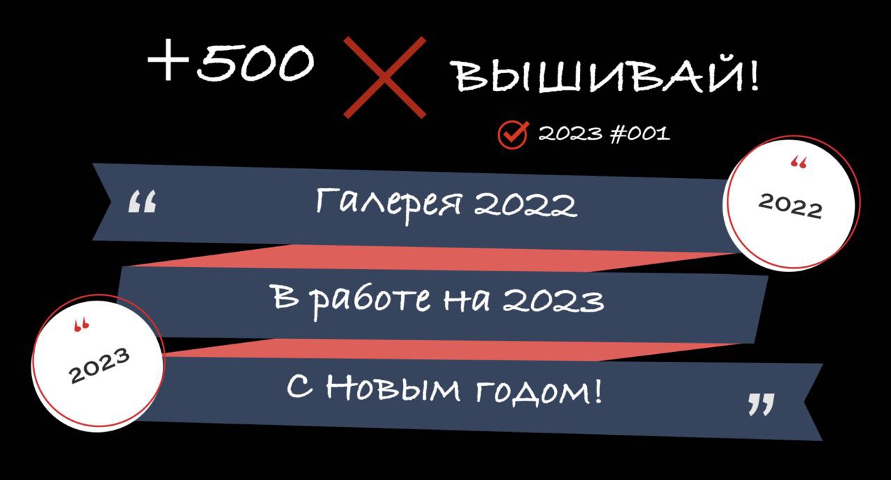 +500. Вышивка: Галерея 2022 | В работе на 2023 | С Новым годом!
