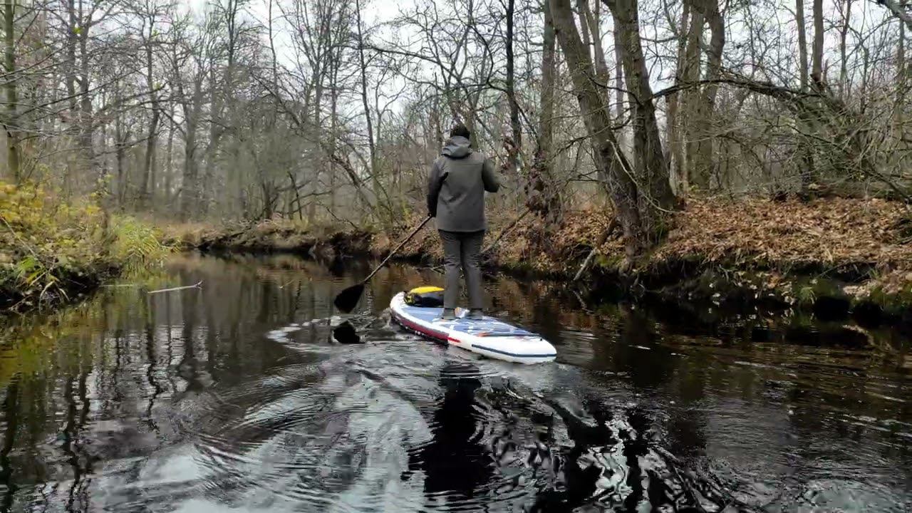Ноябрьский сапсерфинг. Сенное, река Излегоща, Чёрное озеро.