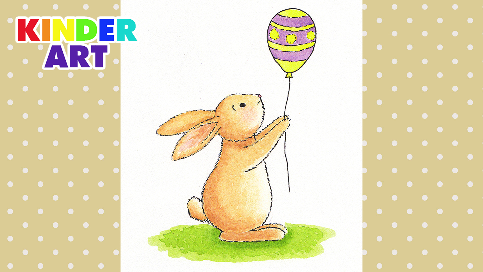 Как нарисовать пасхального кролика / зайца - Рисунок на Пасху.