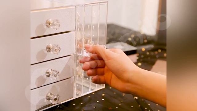 Шкатулка для украшений большая детская стеклянная, подставка органайзер для украшений