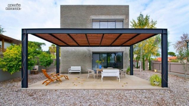 беседка в стиле лофт #5