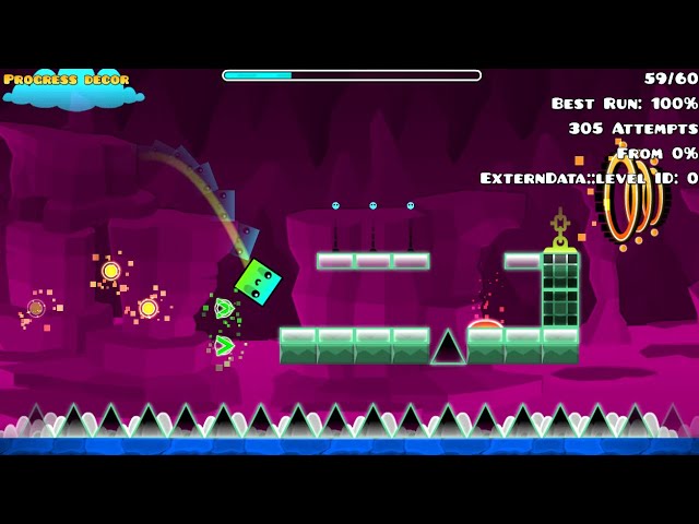 sneak peek of my _Lol_ level in GEOMETRY DASH