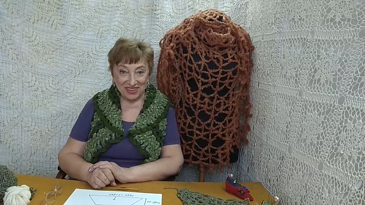 Шаль "Грейпфрут". Мастер-класс по вязанию крючком от О. С. Литвиной.