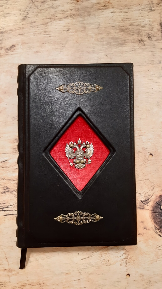 Ежедневник "Герб малый в кожаном переплете ручной работы"