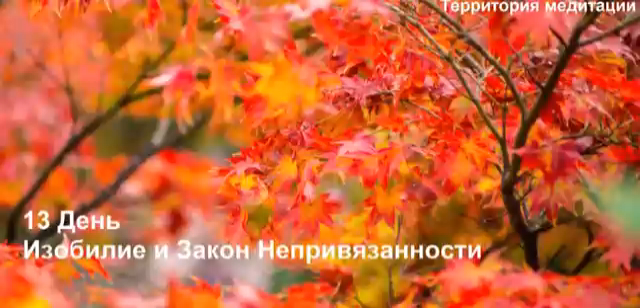 13 День Медитация Изобилие и Закон Непривязанности