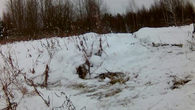 Трактором чистим снег.