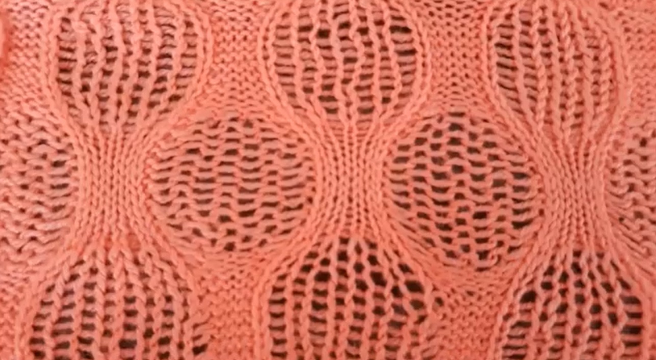 ШАЛЬ СПИЦАМИ Узор спицами.  Модель шали, используемая двумя способами