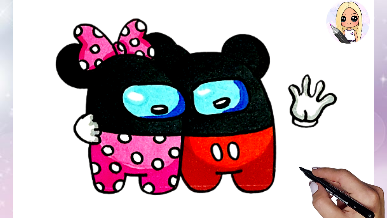 Как нарисовать АМОНГ АС Минни и Микки Маусов