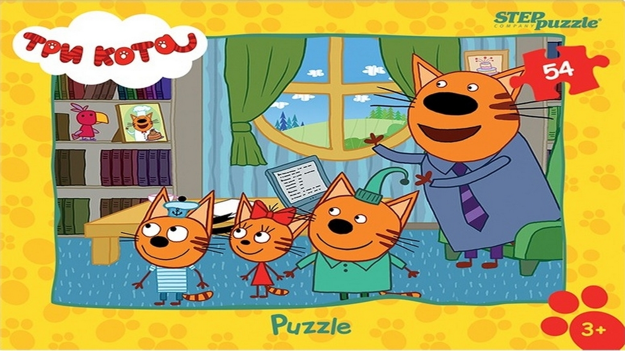 Пазл Три Кота- собираем пазлы для детей |Polinka-Vitaminka