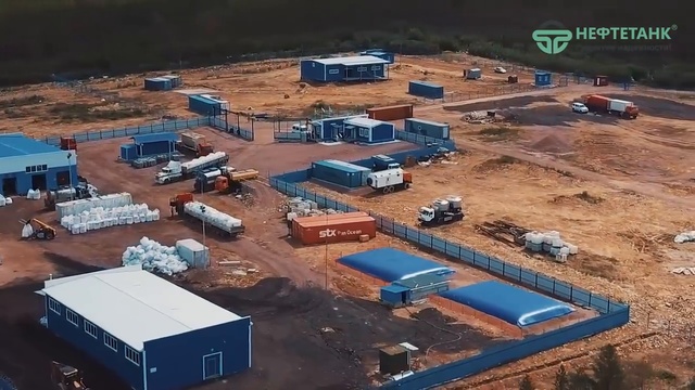 Нефтетанки для хранения топлива, технической воды на объекте АО «Нитро Сибирь»