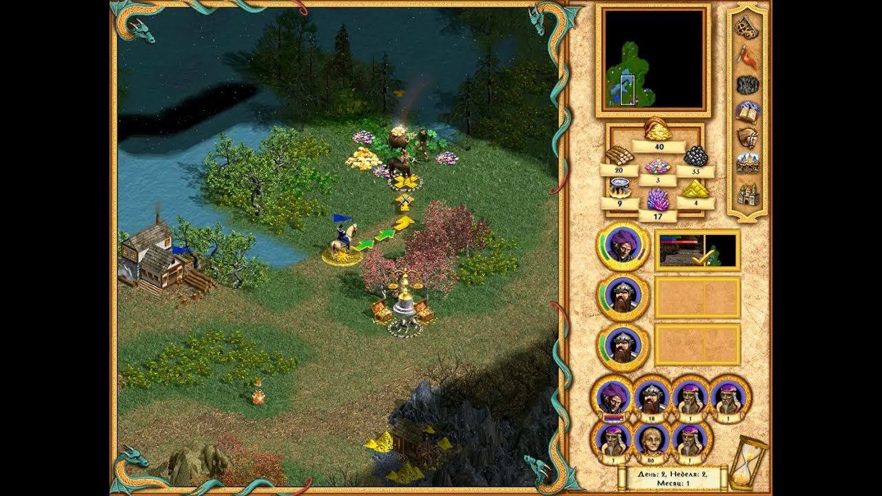 Герои меча и магии 4. Сложность 200%. Порядок. Покорение четырех озер. Часть1.