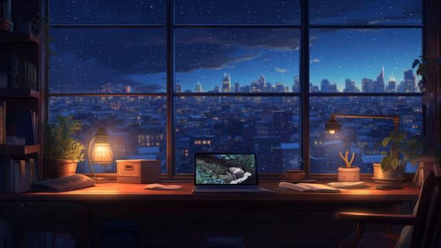 90's Lofi City - Study Room with Rain Sounds