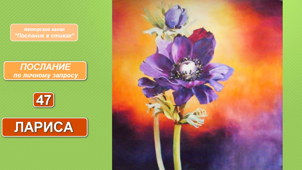 Лариса I Послание по личному запросу 47  #ПосланияВстихах