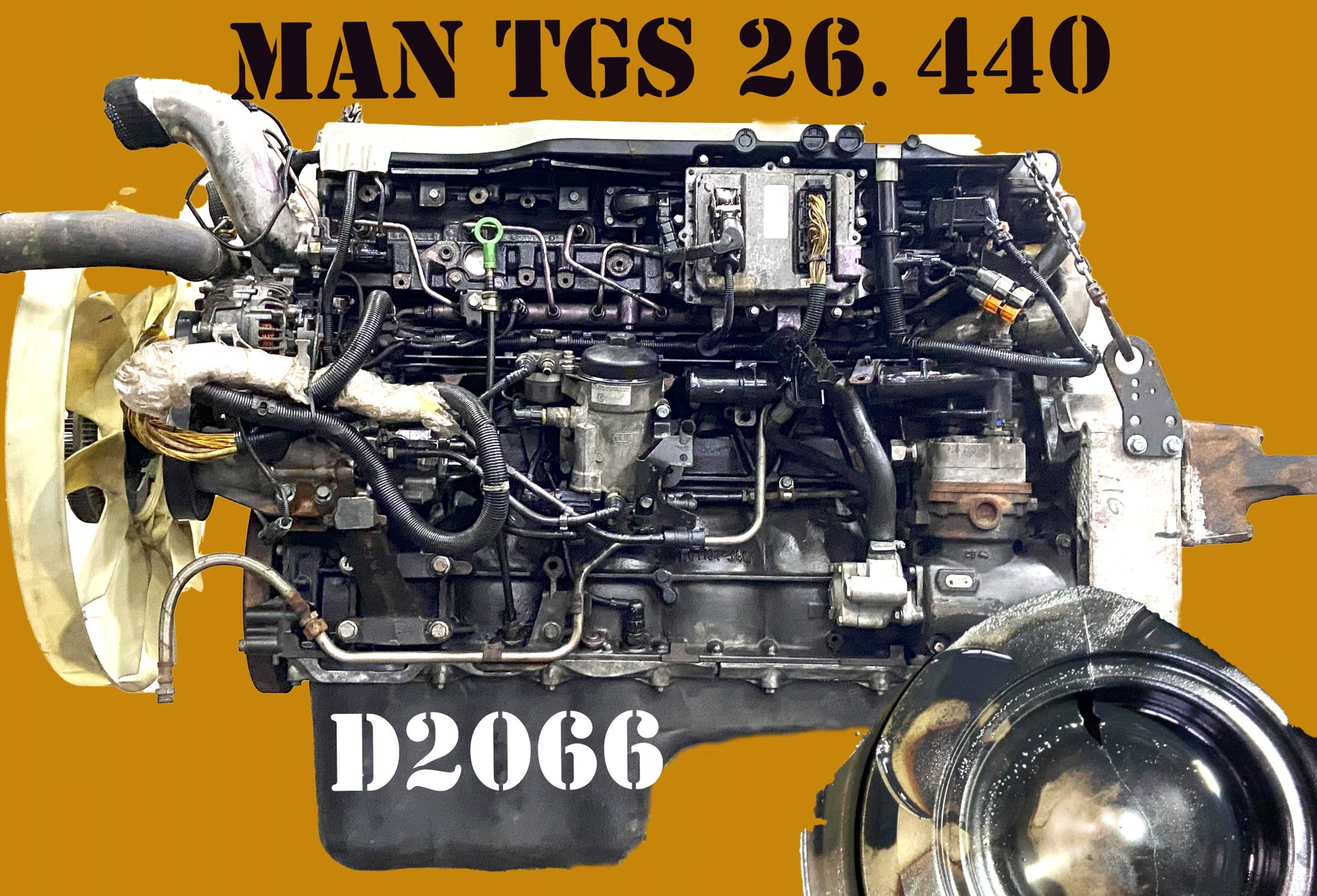 MAN TGS 26.440 D2066 часть2 сборка ДВС