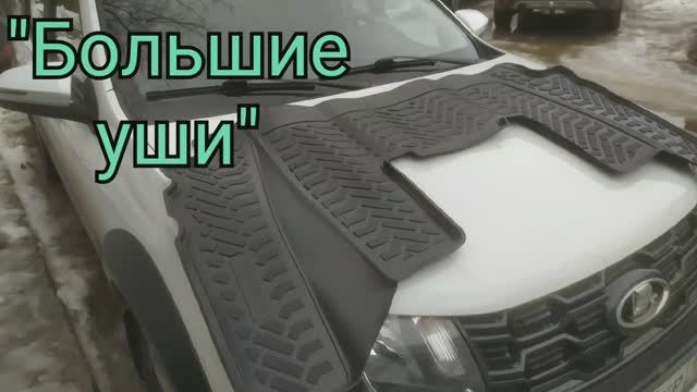 Ларгус кросс фл 2021. Коврик 3 ряда сидений _Большие уши_..mp4