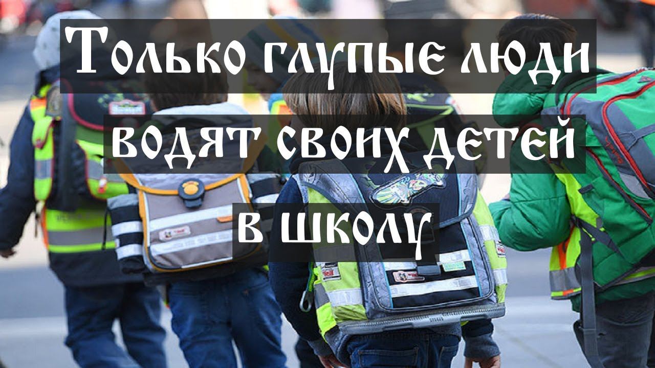 Только глупые люди водят своих детей в школу.