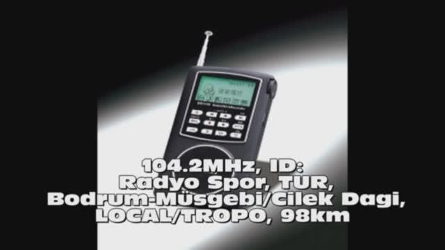 10.08.2017 08:59UTC, 104.2MHz, [Semilocal], Radyo Spor, Бодрум, Турция, 98км