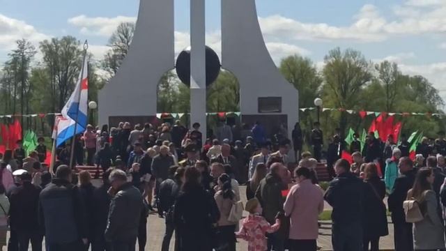 Возложение венков к памятнику Дню Победы на 9 мая г. Добруш.