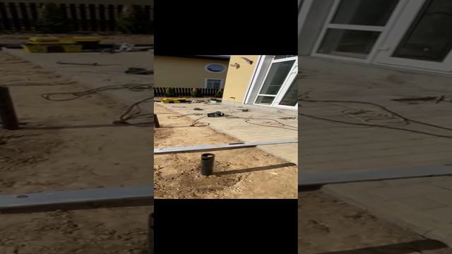 Выставление свай под террасу