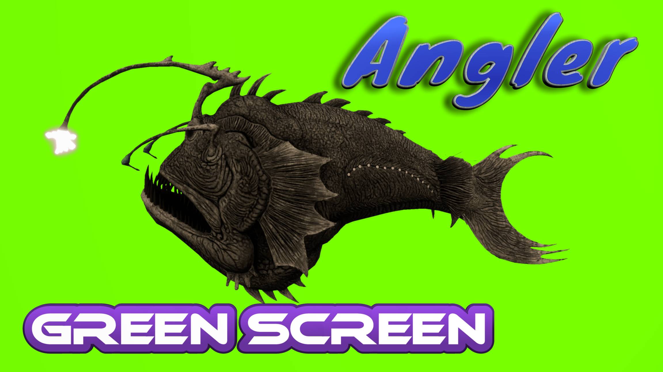 Green Screen - Рыба Рыболов (Angler Fish) по игре Survival Evolved