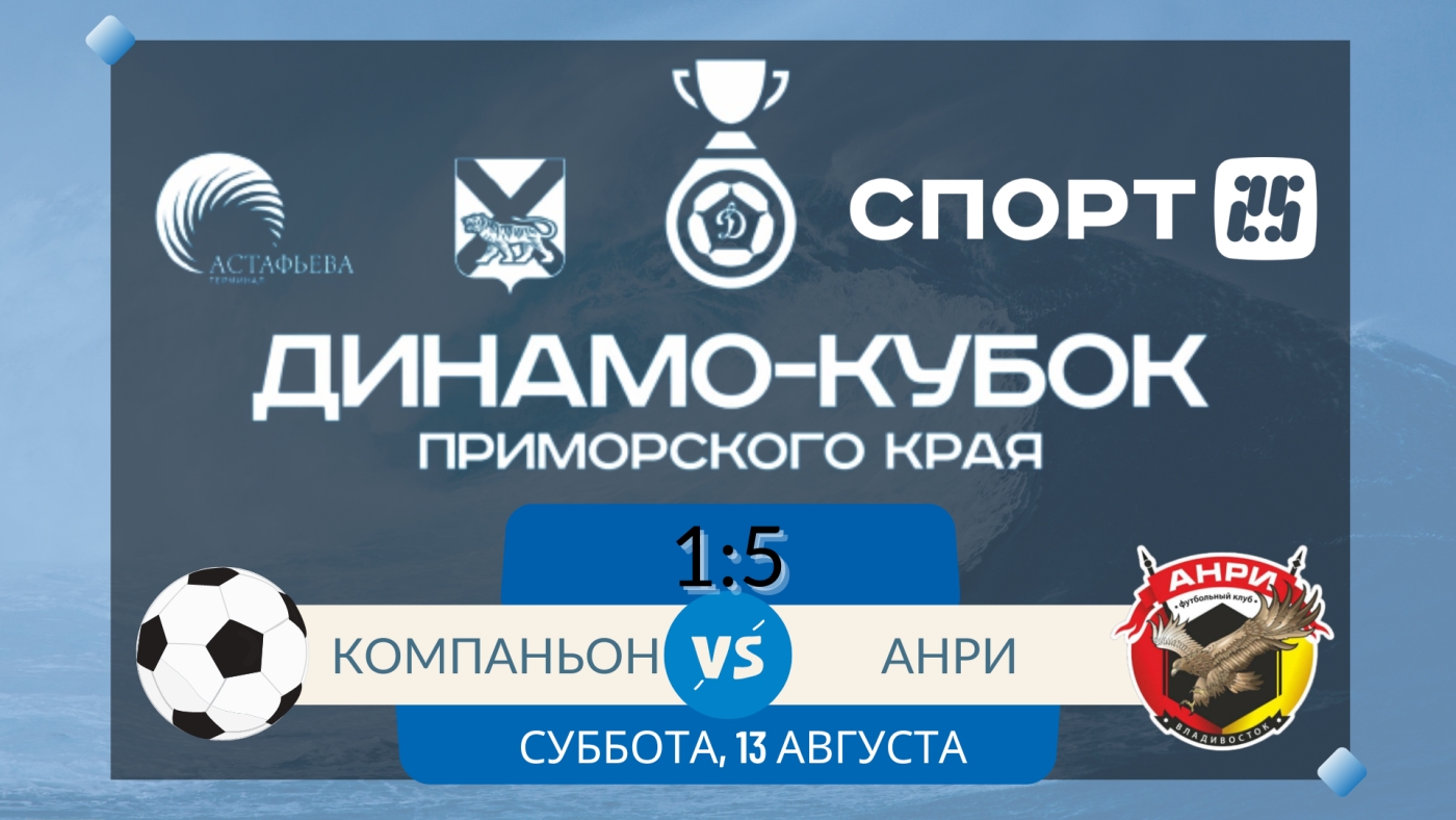 Хет-трик Егора Ивантея помог «Анри» выйти в четвертьфинал Динамо-Кубка Приморского края по футболу