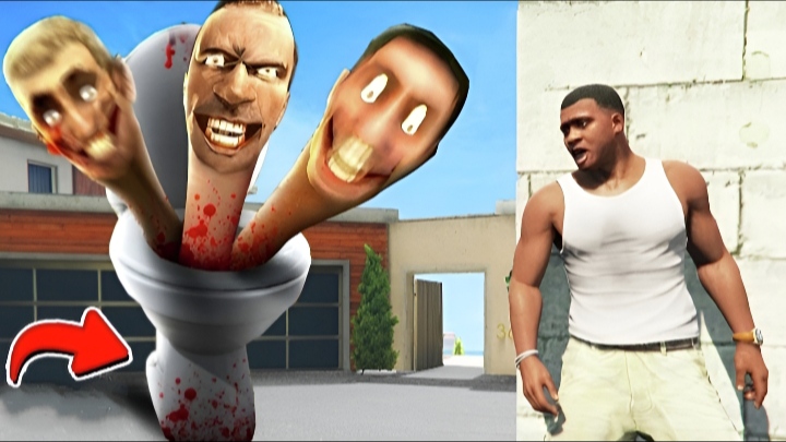 СПАС ФРАНКЛИНА И ПОЗВОНИЛ СКИБИДИ ТУАЛЕТУ! SKIBIDI TOILET ОБЗОР МОДА GTA ВИДЕО