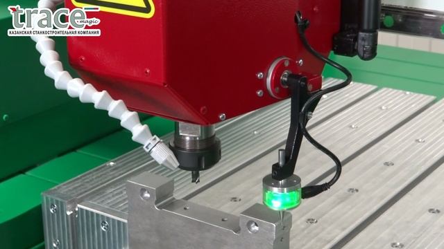 Встроенный проводной 3D датчик на станке ТМ20 0906 компании Trace-Magic. Поиск угла детали.