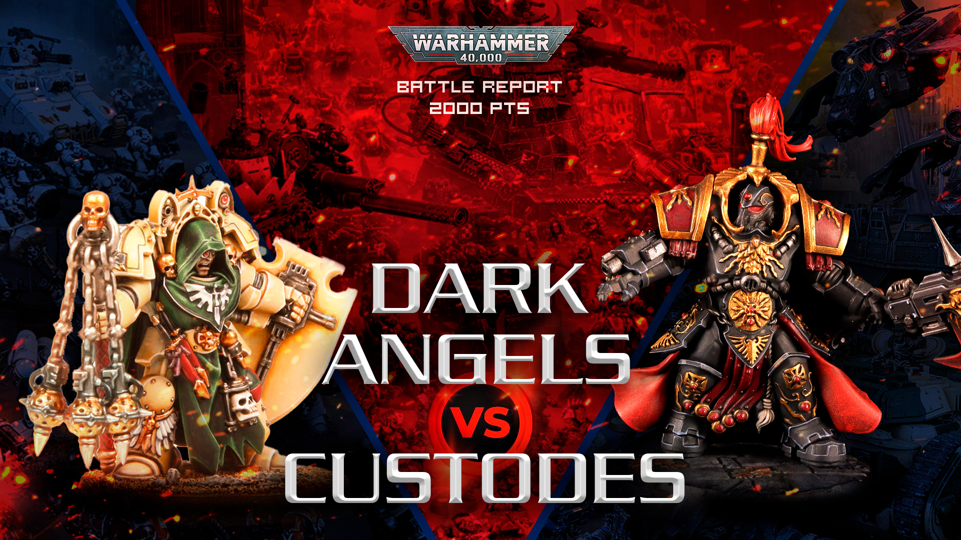 DARK ANGELS vs ADEPTUS CUSTODES // Live! Battlereport 2000 pts // Настольный Warhammer 40000