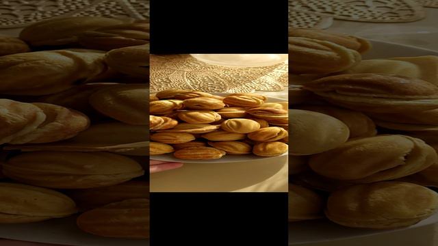 Печенье орешки со сгущенкой.