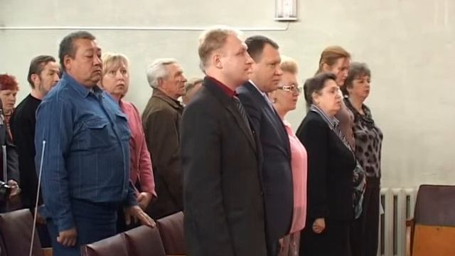 Участники Чернобыльской аварии в многопрофильном колледже. Апрель 2010 год.