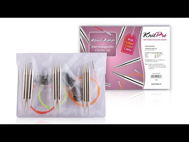 Набор съемных металлических спиц стандартной длины KnitPro Nova Metal Chunky. Арт.10603 Распаковка