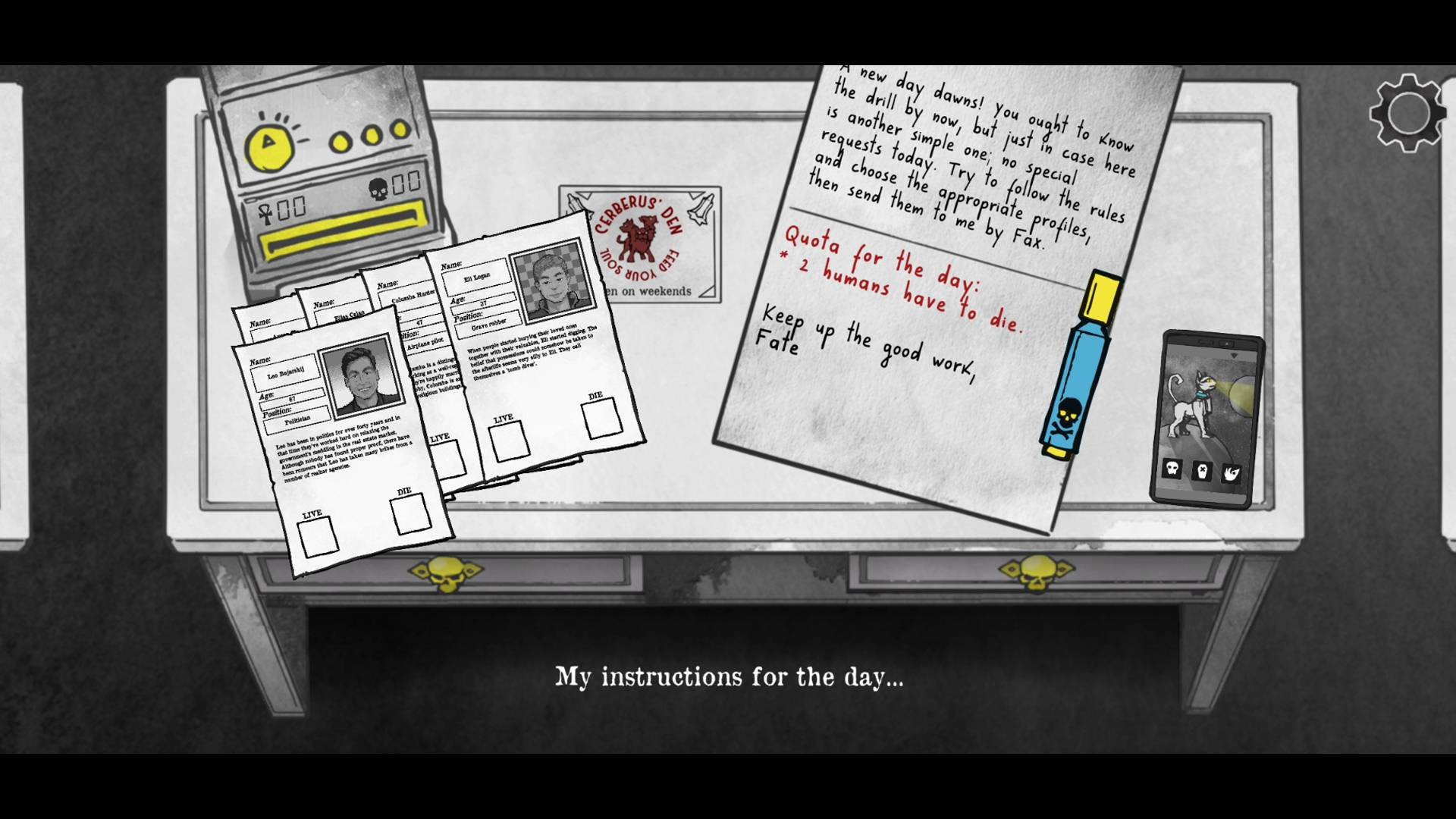 Death and Taxes (от Placeholder Gameworks) - игра-история для Android.