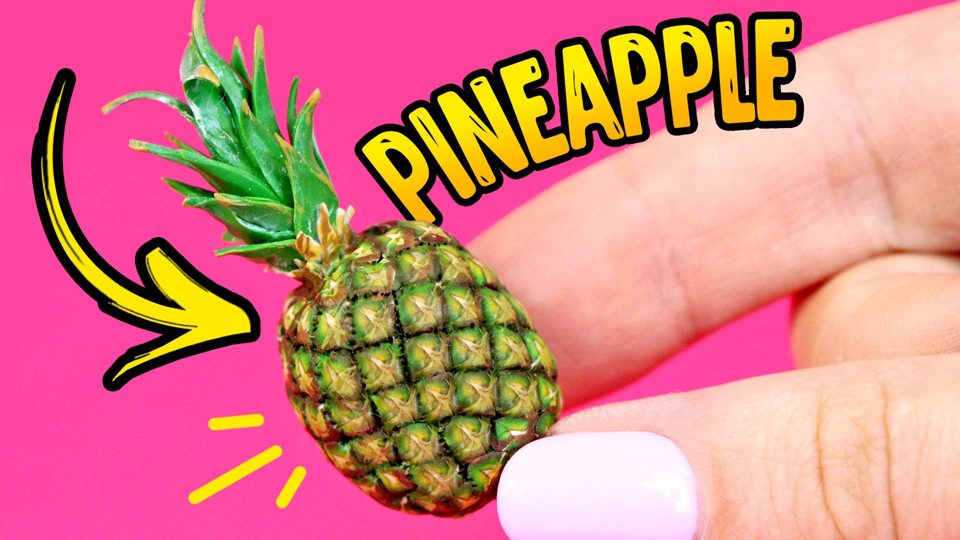 Мини ананас. Идеи еды для кукол своими руками DIY Мастер класс Анна Оськина