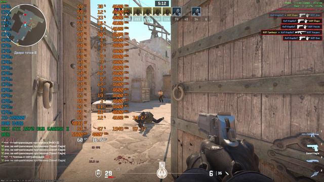 Counter-Strike 2 i9 10900F RAM 64GB DDR4 2933 MSI GTX 1070 8GB GAMING X DUST 2