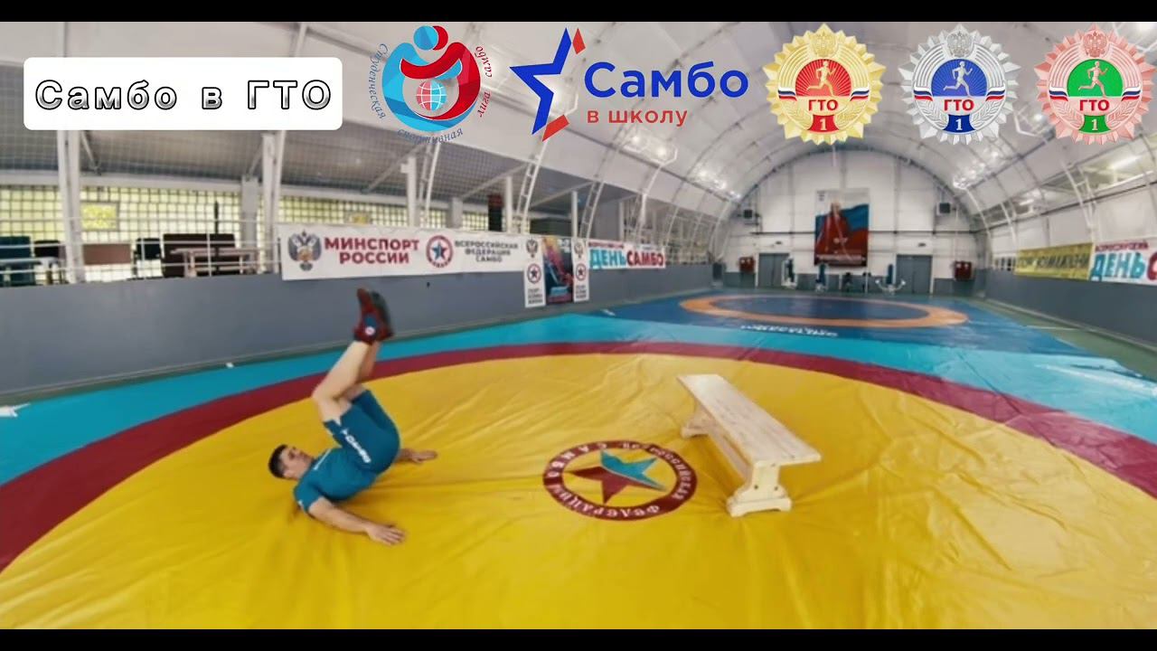 Самостраховка при падении на спину перекатом после прыжка назад с тумбы для запрыгивания 50 см