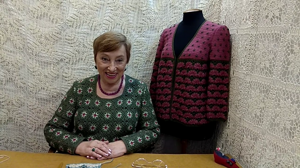 Рисунок к жакету "Хризантема". Мастер-класс по вязанию крючком от О. С. Литвиной.