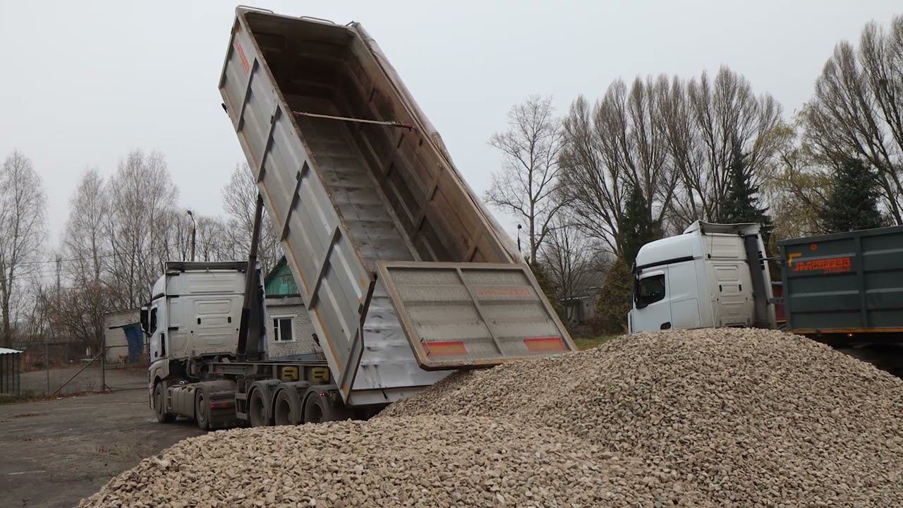 Полуприцеп JM Kipper 34 м3 с тягачом Mercedes 4х2 | Кузов из стали DOMEX | Выгрузка щебня