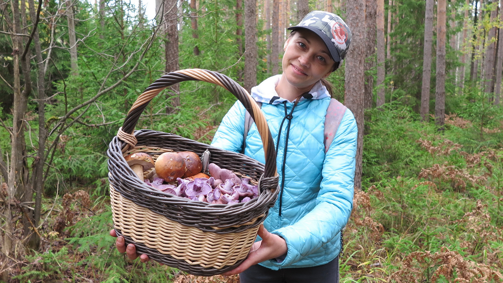 ЛЕС ЕСТЬ, ГРИБЫ НАЙДЁМ – Белые грибы, Маслята и Рядовку Фиолетовую ищем под опавшей листвой на ощупь