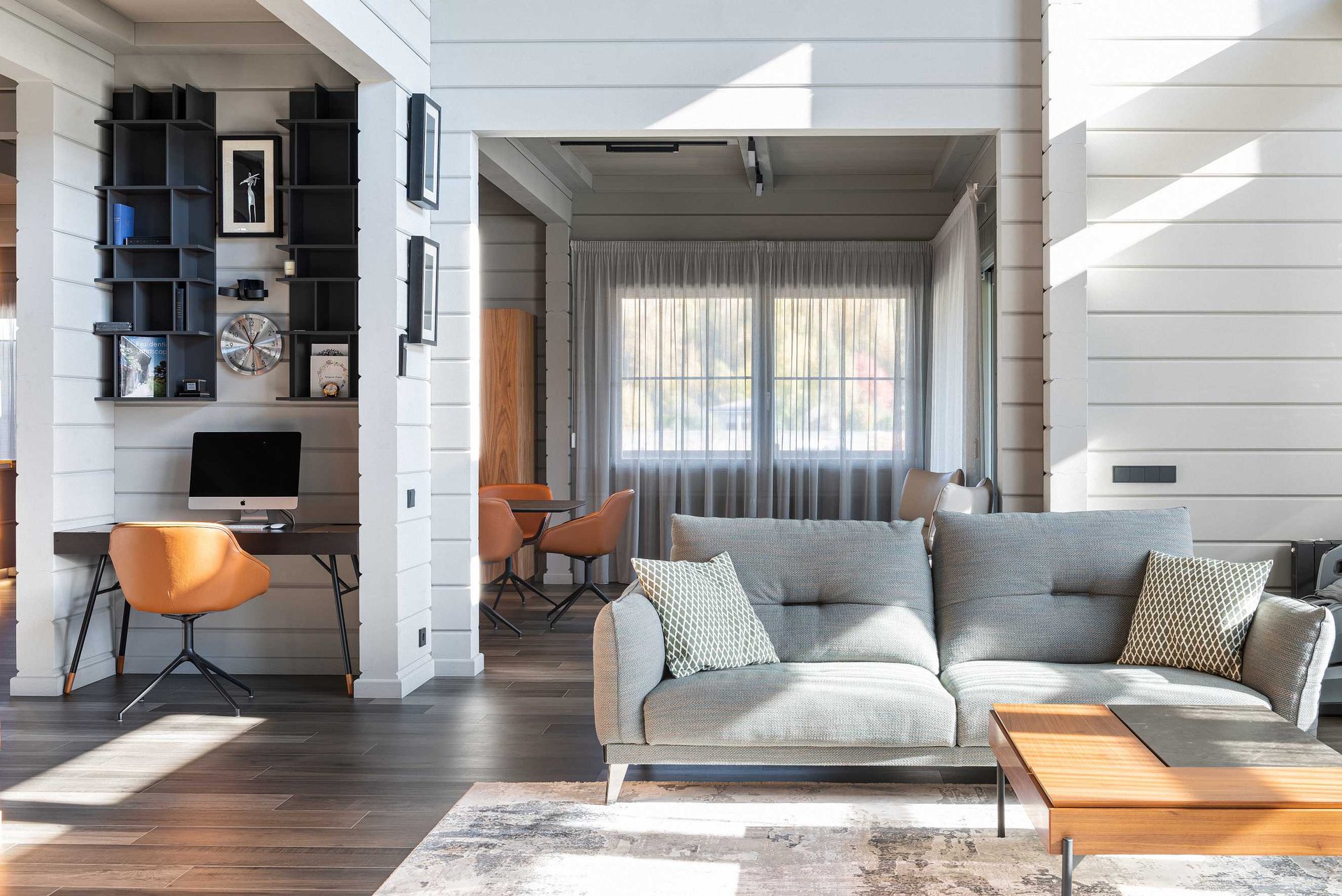 В гостях у Александра Петунина: стильный деревянный дом в Москве. ПАЛЕКС дома из бруса. 8 Часть