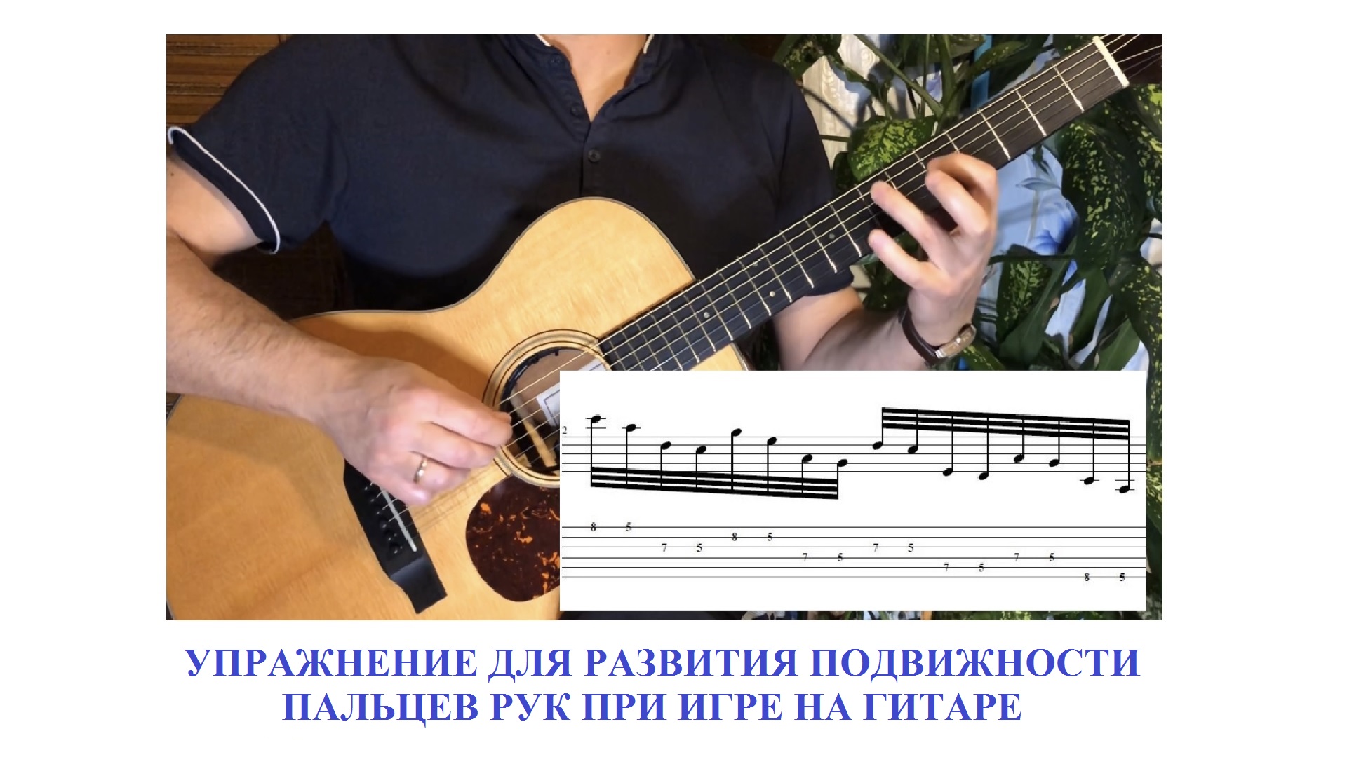 УПРАЖНЕНИЕ №15  / РАЗВИТИЕ ПОДВИЖНОСТИ ПАЛЬЦЕВ РУК НА ГИТАРЕ / ВИДЕОУРОК