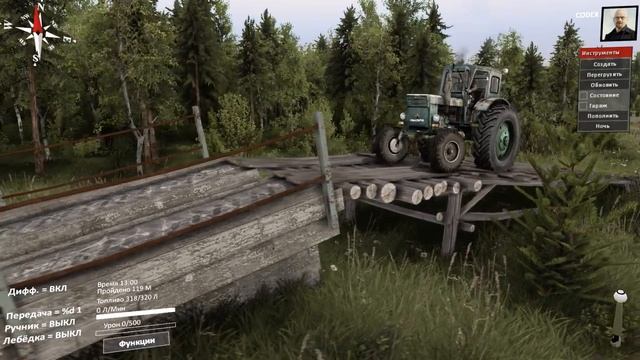 SpinTires 4 сезон 2 испытание Экзамен на права 6 ЭСТАКАДА Т40 СЛОЖНЫЕ МАНЕВРЫ