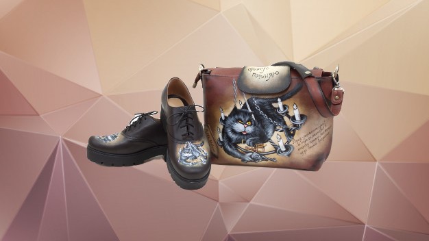 Женская сумка и ботинки "Кот Бегемот" Pelle-Volar