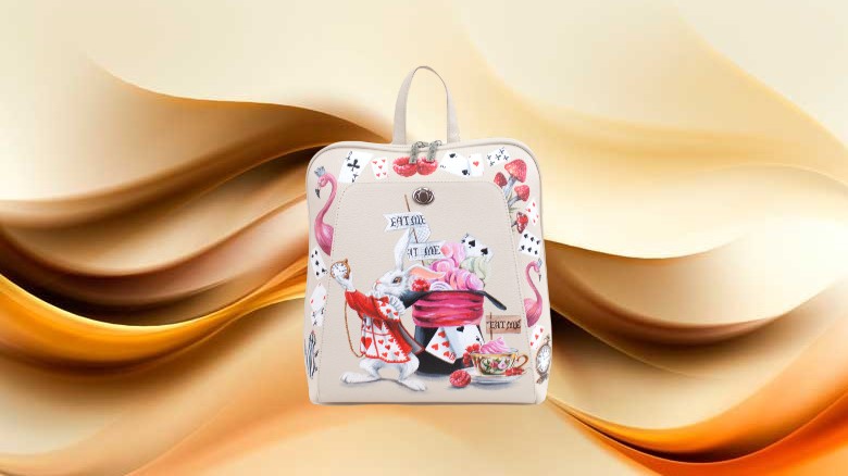 Плоский рюкзак "Белый кролик" Pelle-Volare