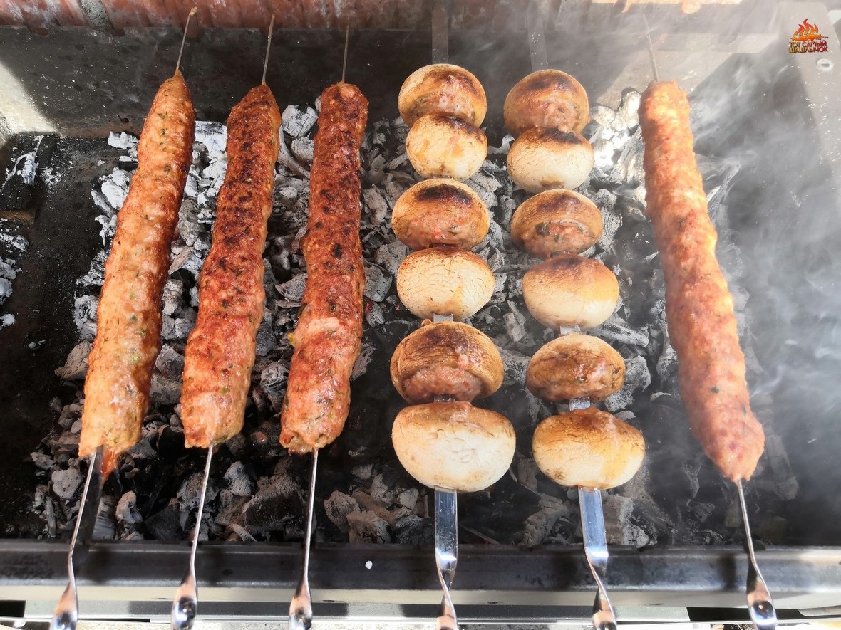 Люля-Кебаб и фаршированные  грибы. @thesamekebab