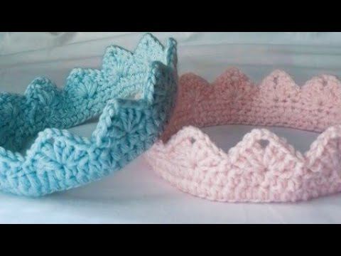 Корона крючком для фотосессии, для принца и принцессы