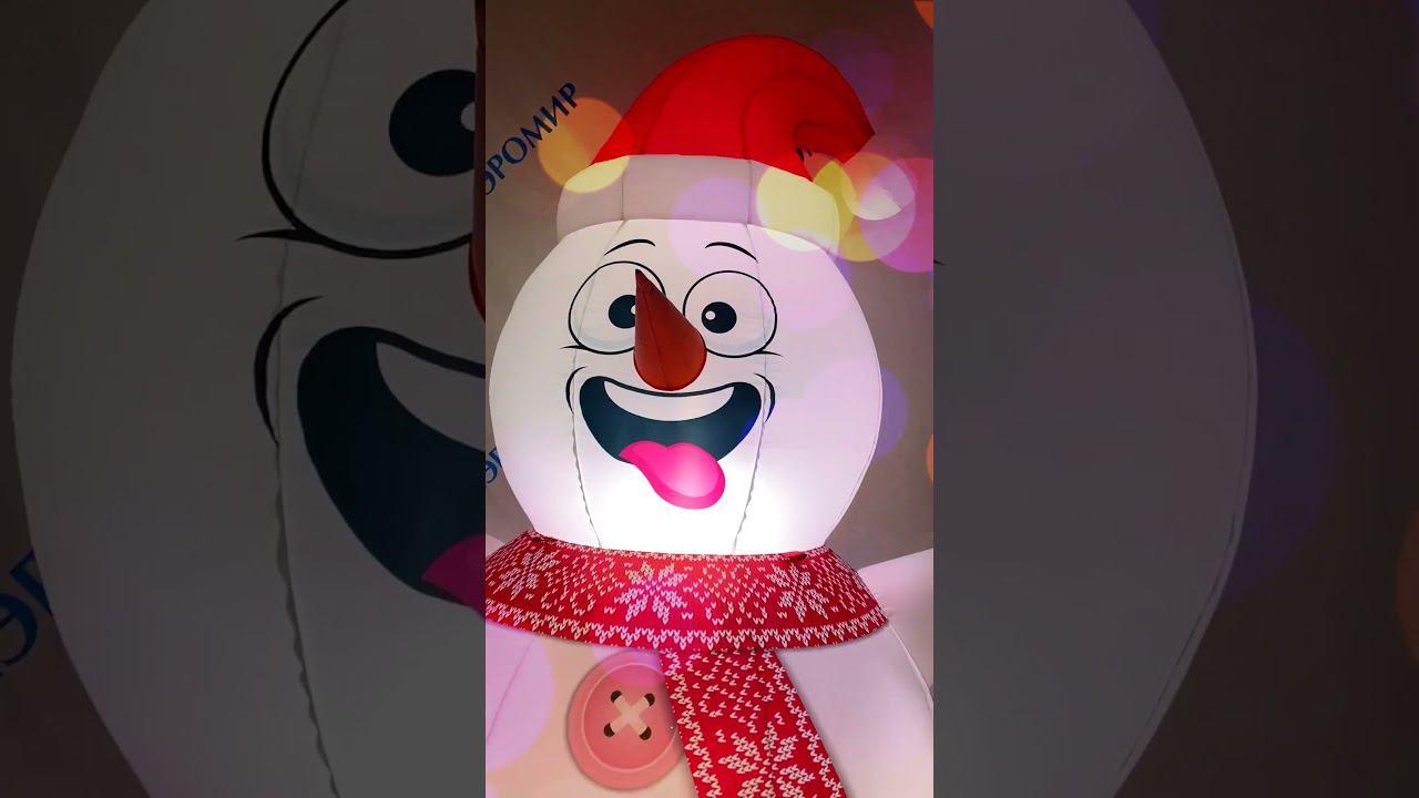 Надувные фигуры Снеговиков для новогоднего настроения #shorts #снеговики #надувныеснеговики