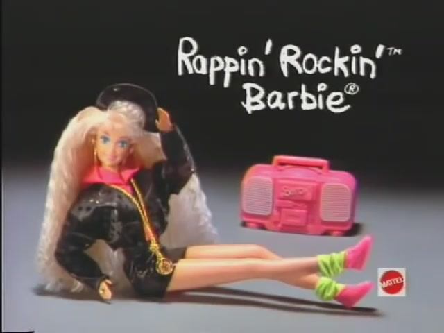 1992  Реклама Барби Маттел Рэп Rappin' Rockin' Barbie Doll Commercial