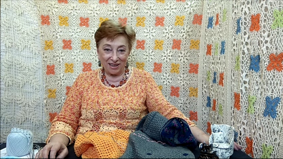 Скос плеча и нагрудная вытачка на полуажурном полотне от О. С. Литвиной.