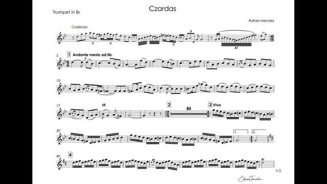 Mendez - Czardas - Rafael Mendez trumpet Bb