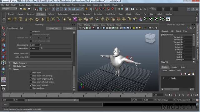 0106 Using the Sculpt Geometry tool.avi